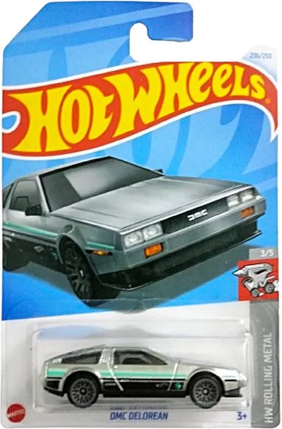 HOT WHEELS DMC DELOREAN CHROME 236/250 1:64 HW ROLLING METAL 3/5 | bol