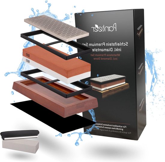 Professional sharpening stone set of 7 - diamond grinding stone for dry ...