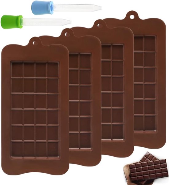 Veelzijdige Set van 4 Siliconen Vormen voor Chocolade en Desserts | bol