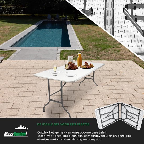Vouwtafel voor buitenpicknicks en camping - inklapbare tuintafel ...
