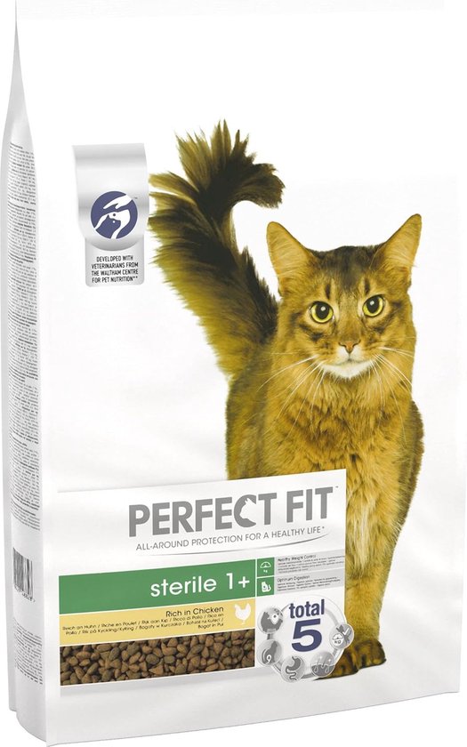 Steriel kattenvoer voor volwassen katten - Droge kattenbrokken met kip ...