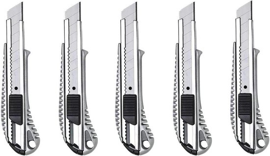 5 gegoten aluminium snijmes met 18 mm afbreekmes - tapijtmes ...