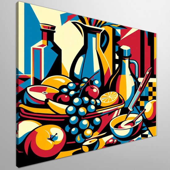 Pop art stilleven schilderij | Vibrant contemporary still life ...