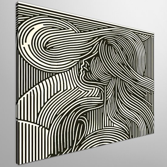 Line art relief schilderij | Abstracte lijnpatronen en reliëfs vormen ...