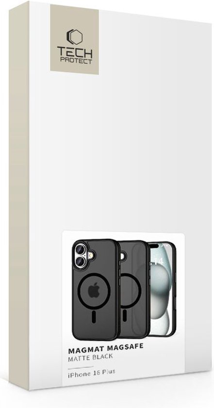 TECH-PROTECT MAGMAT MAGSAFE IPHONE 16 PLUS MAT ZWART | bol