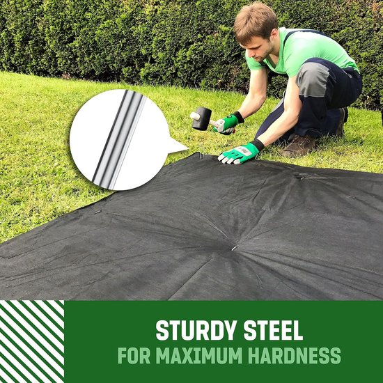 Stevige Stalen Grondankers (Set van 250) Voor Onkruidmat Tuinmat ...