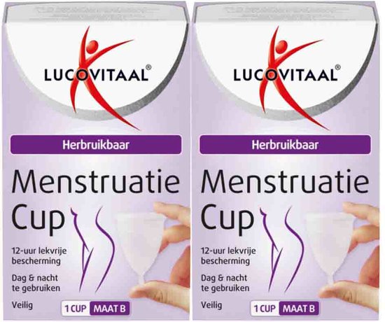 2x Lucovitaal Vagimed Menstruatie Cup Maat B | bol