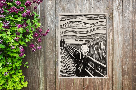 Tuin decoratie The scream - schilderij van Edvard Munch - 30x40 cm ...