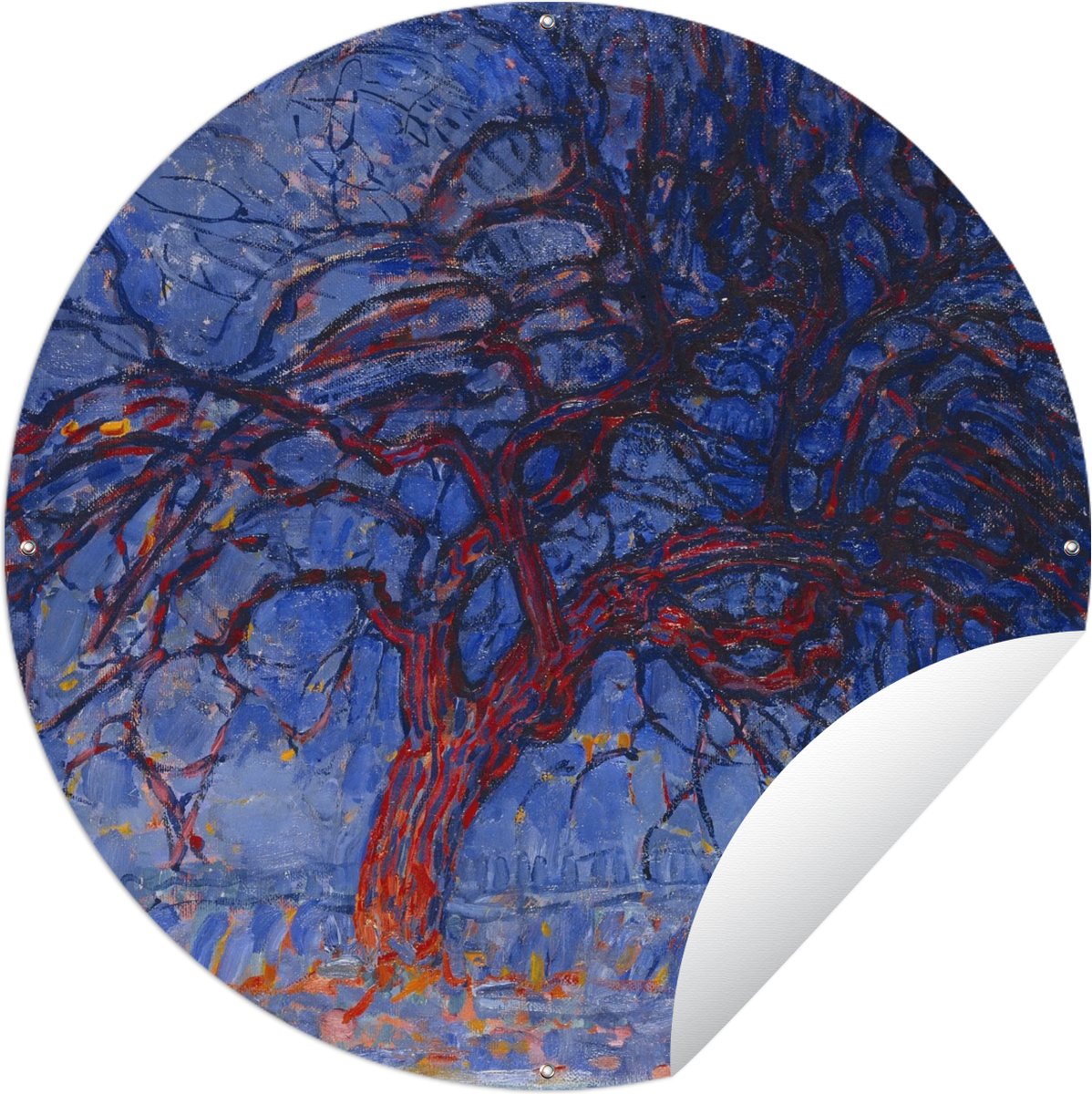 Garden Circle Arbre Rouge - Piet Mondrian - 60x60 cm - Affiche de ...