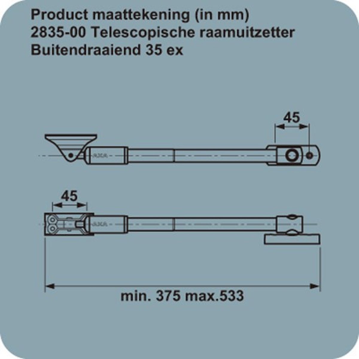 AXA 35EX Telescopische uitzetter - 2835-00-54/E - wit | bol.com