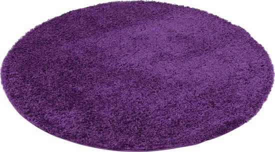 Pergamon Hoogpolig langpolig Shaggy tapijt vloerkleed Fluffy Rond | bol.com