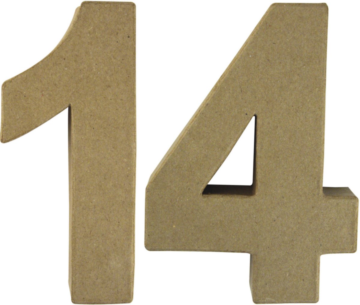 Leeftijd 14 jaar Papier mache 3D hobby knutsel cijfers setje van 15 x 9 ...