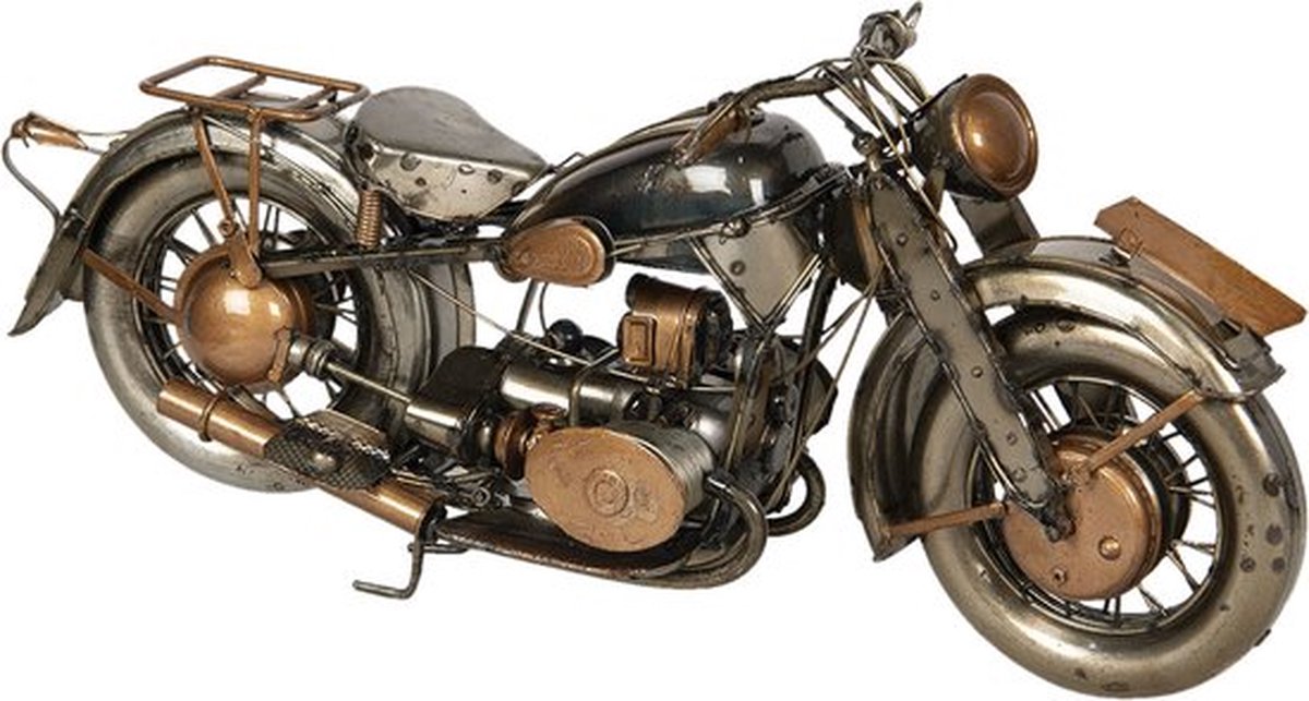Decoratie Miniatuur Motor 32*11*14 cm Zilverkleurig Metaal Miniatuur ...