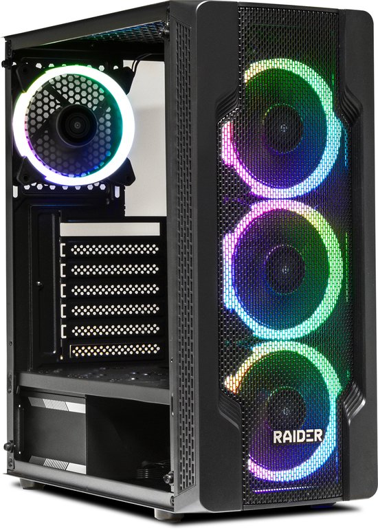 RAIDER CA1 GAMING ATX PC Case - Behuizing met RGB + Remote | bol