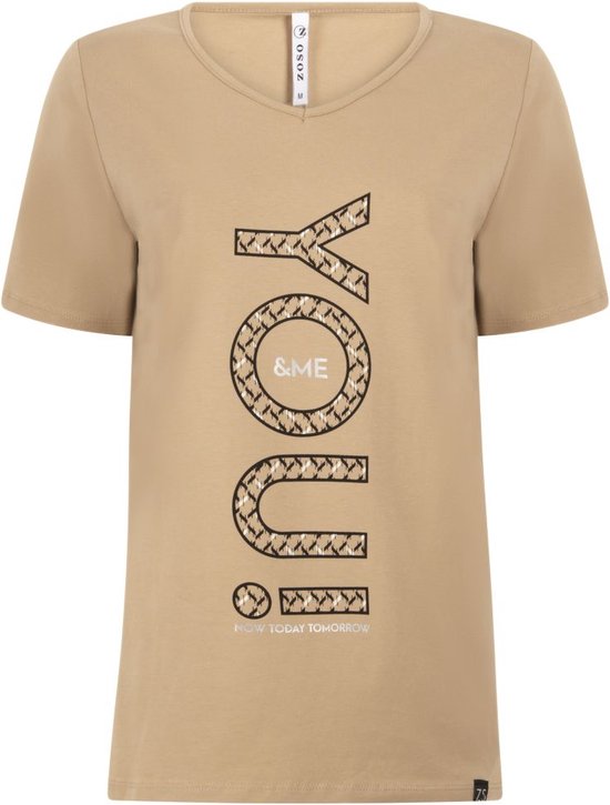 Zoso 221 You T-Shirt With Print Sand - L | bol.com