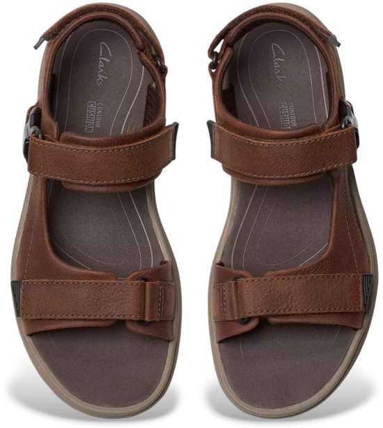 Clarks Bruine Saltway Edge Leren Sandalen | bol