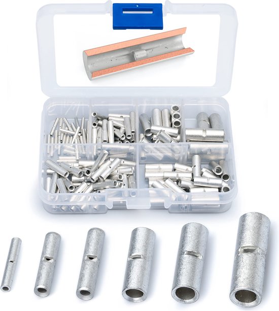 Wirefy 100 stuks niet-geïsoleerde stootverbindersset - stootverbinders ...