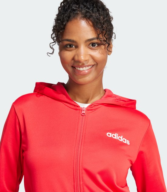 adidas Sportswear Essentials Linear Trainingspak - Dames - Rood- M | bol