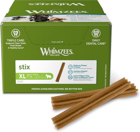 Whimzees Stix XL - Kauwsnacks - Hond - 24cm - 1st | bol