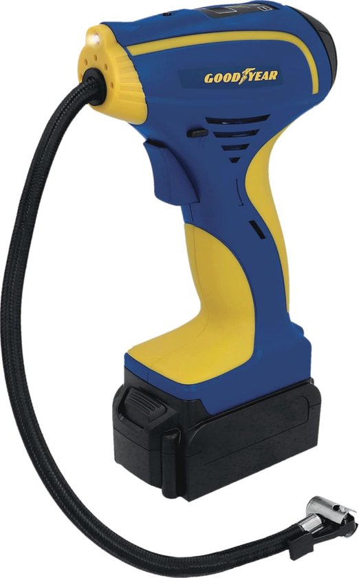 Draagbare handcompressor met accu en ledverlichting - 12V, 25 l/min, 8 ...