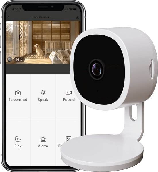 Calex Slimme Bewakingscamera voor Binnen - Wifi IP Camera, Beveiligingscamera met... | bol