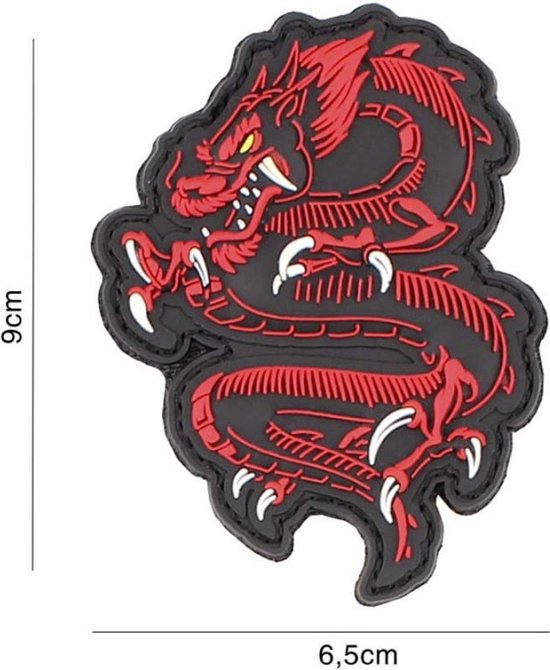 Embleem 3D PVC Dragon Rood | bol