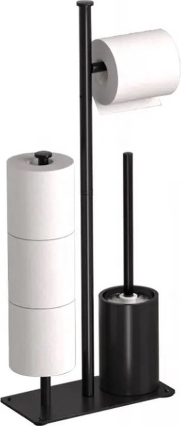 MeubelsvanJoep wc rolhouder zwart - Toiletrolhouder zonder boren - wc ...