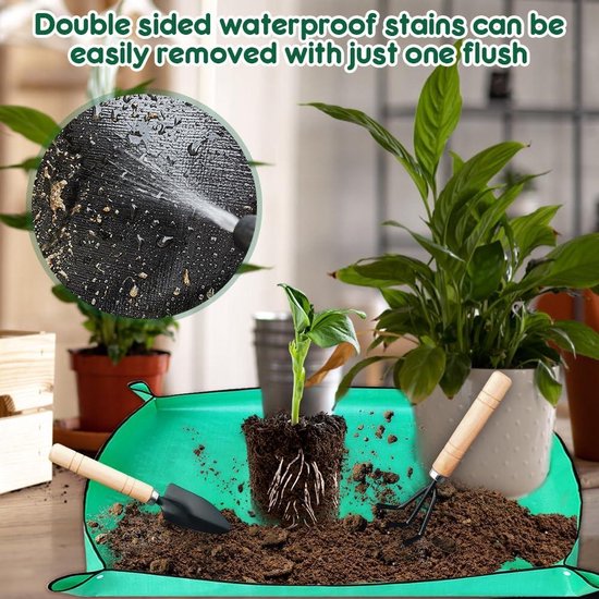 Waterdichte opvouwbare plantenmat - 100 x 100 cm - tuinmat voor ...