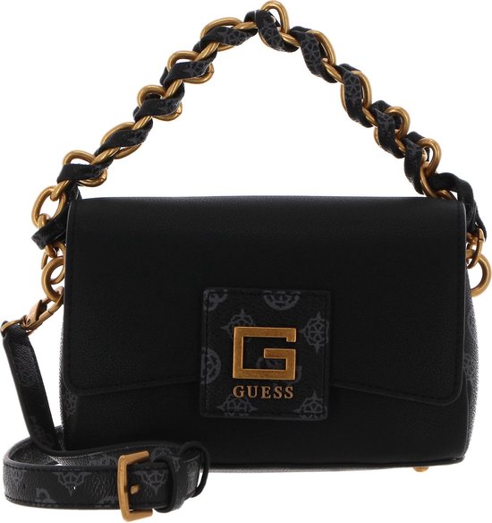GUESS Schoudertas Handtas Alva Mini Crossbody Flap Black Multi Zwart | bol