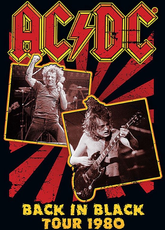 AC/DC Back in Black Poster meerkleurig Papier - Band merch, Bands | bol