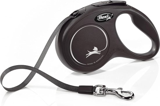 Leiband 5M Zwart voor Honden tot 15 kg - Verstelbare Flexibele ...