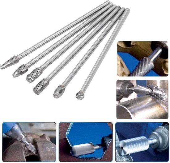 Cilinderkop Porting Kit 6 Stuks Carbide Rotary Burr Set - Verlengen ...