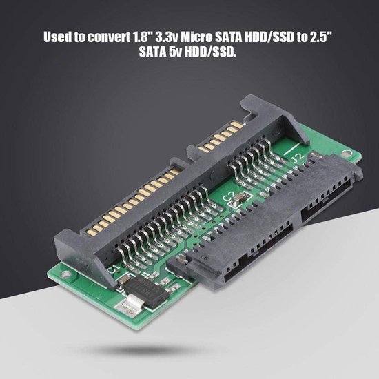 1.8-inch micro SATA naar SATA 2.5 SDD HDD-adapterkaart - Vrouwelijke ...