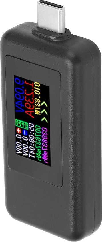 USB C-stroommeter - DC-30V USB C-stroomtester - 2 in 1 Meter - USB ...