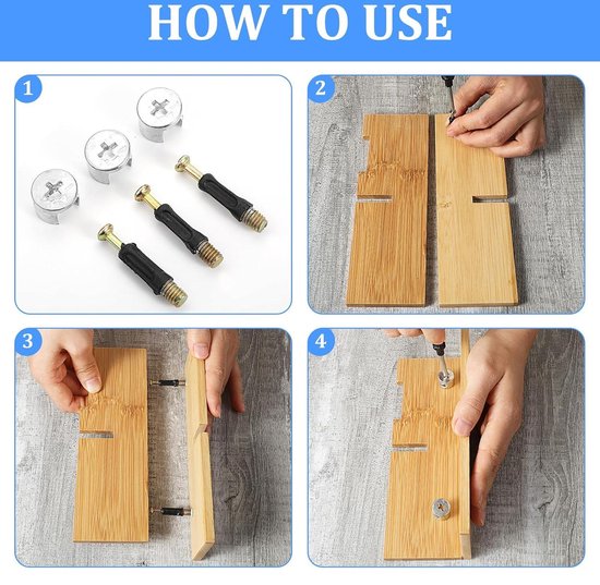 20 sets excentrische meubelverbinders - passchroeven & nokken ...