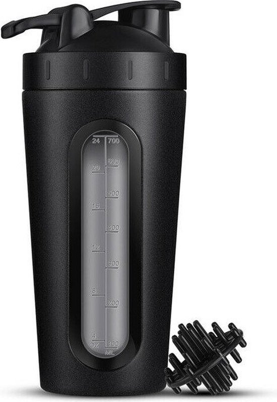 RVS shaker, 700 ml - Zwart | bol