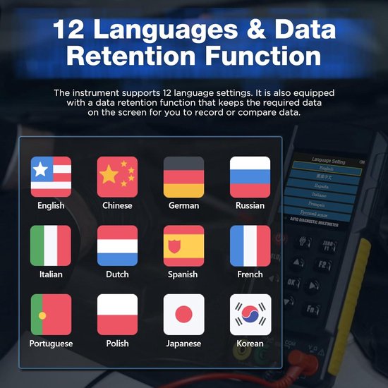 Multimètre oscilloscope numérique - Instruments de mesure 2 en 1 pour voiture - Mesure... | bol