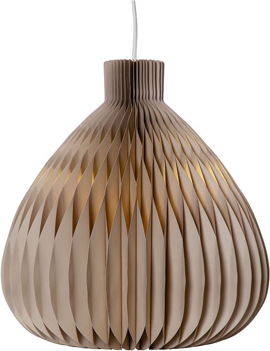 Lampenkap "Honingraat" van FSC-papier, beige, opvouwbaar, voor E14 ...
