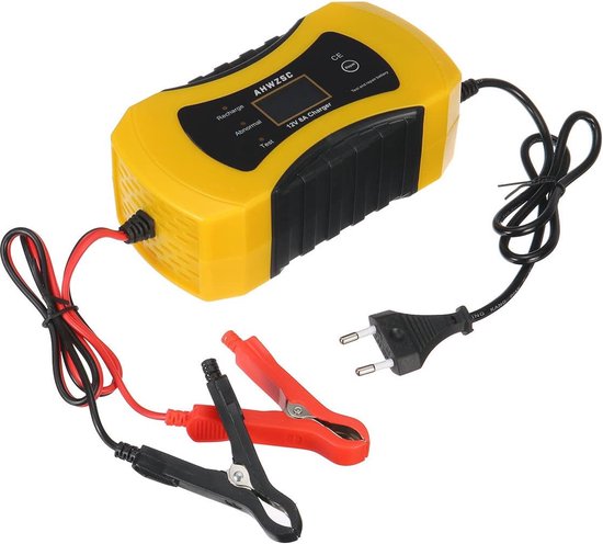 12V 8A Lcd Pulsreparatie Acculader voor Auto en Motor - Volautomatische ...