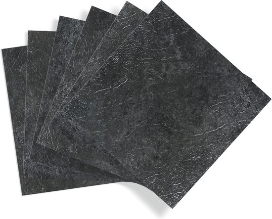 Zelfklevende PVC Vloertegels - Classic Dark Slate | Vinylvloer 30,5 cm ...