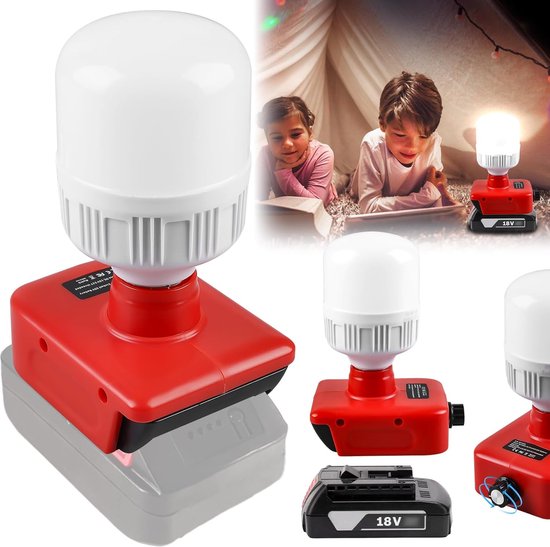 Acculamp voor Einhell 18 V - 12 W LED-bouwlamp - Instelbare helderheid ...