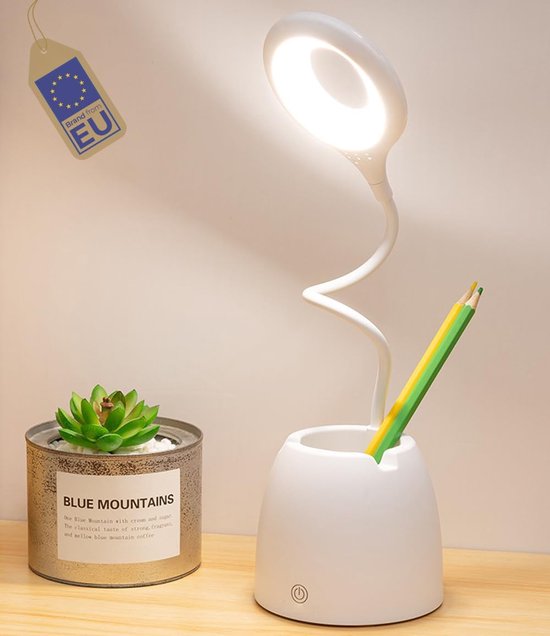 Oplaadbare LED Bureaulamp - Dimbaar - Nachtkastlamp - 1 Stuk - Modern ...