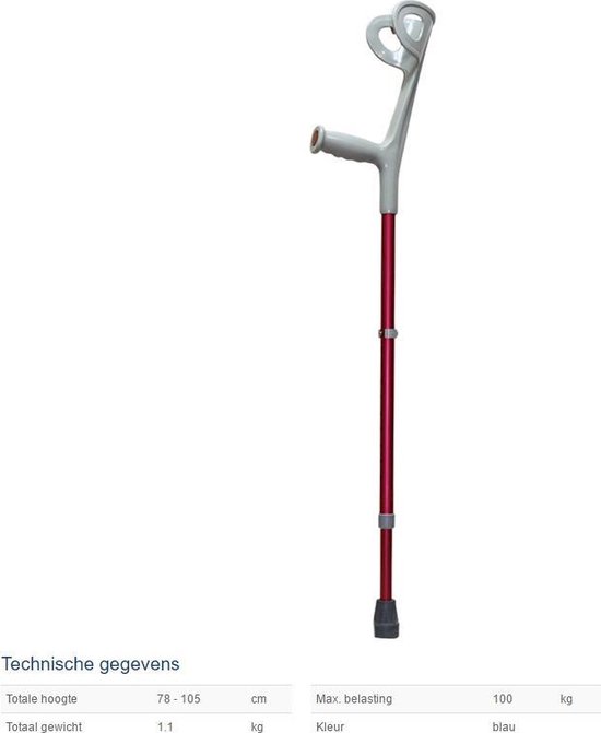 Drive - loopkruk - 2 stuks - 101 -124 cm verstelbaar | bol.com