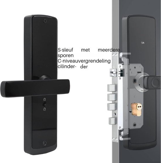 Smart Deurslot Vingerafdruk Bluetooth APP - Wachtwoordsleutel - Voor ...