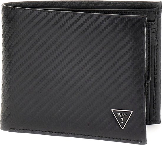 GUESS Leren Portemonnee Mito Billfold Coin Wallet Black Zwart | bol