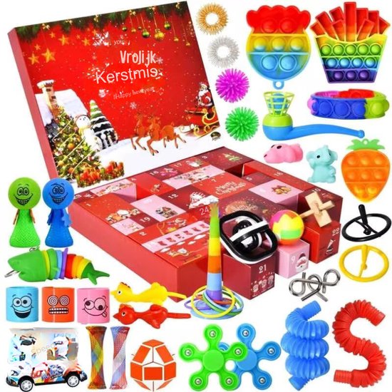 Fidget Kerst Aftelkalender Advent Kalender 2024 Voor Kinderen 24 Dagen ...