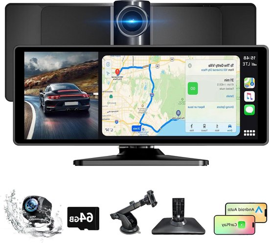 Draagbaar 10.26 Inch Carplay Scherm - Auto multimedia - Draadloze ...
