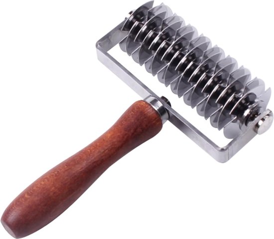 Hoogwaardige RVS Deegroller met Houten Handvat voor Perfecte Deegvormen ...