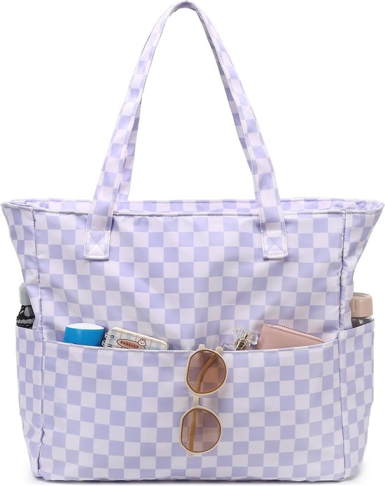 Ruime Waterdichte Strandtas met Rits en Schouderband voor Vrouwen ...