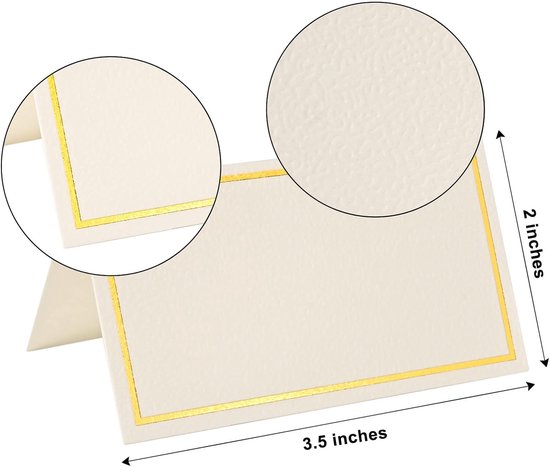 Plaatskaarten Set - Naamkaartjes Tafel - Feestelijke Tafel - Goudfolie ...